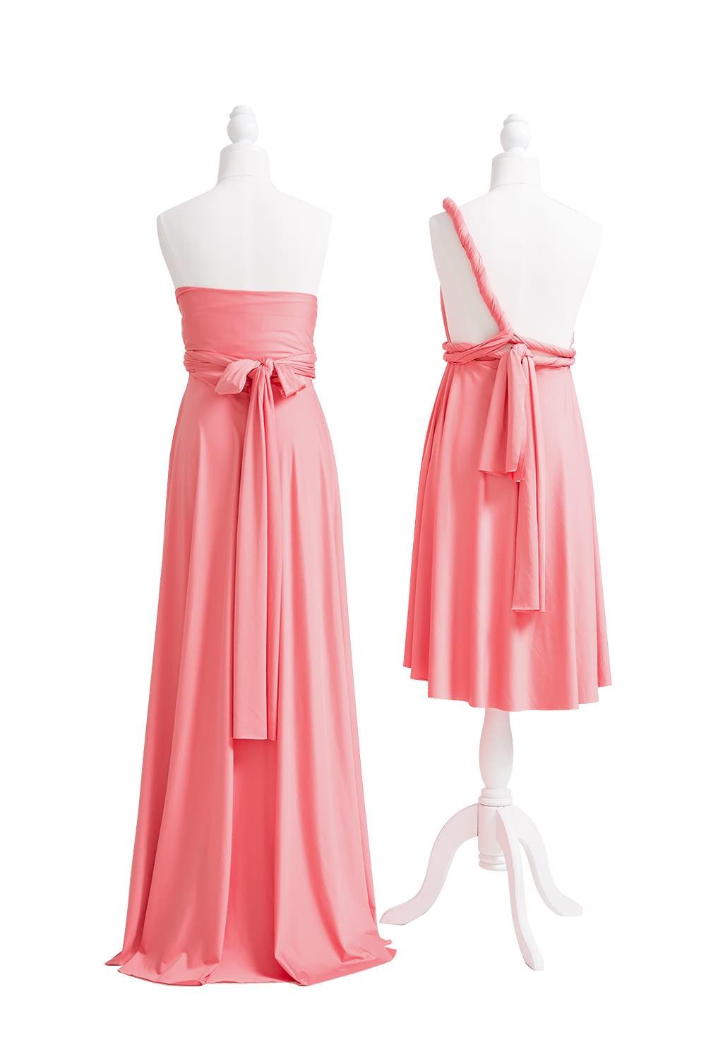 Buy Coral Pink Multiway Convertible Infinity Dress – InfinityDress.ca