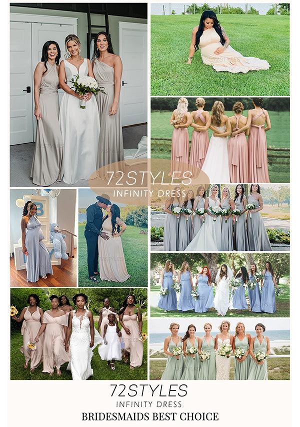 Buy Dusty Blue Multiway Convertible Infinity Dress – 72Styles