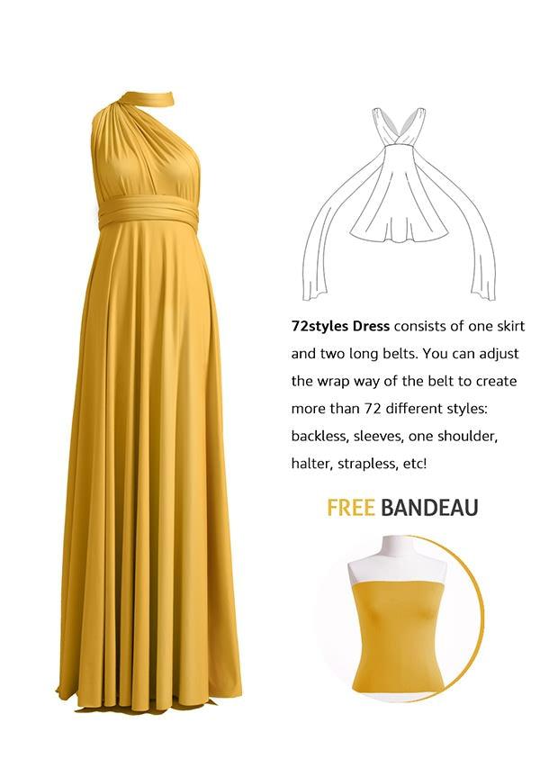 Buy Mustard Yellow Multiway Convertible Infinity Dress – InfinityDress.ca