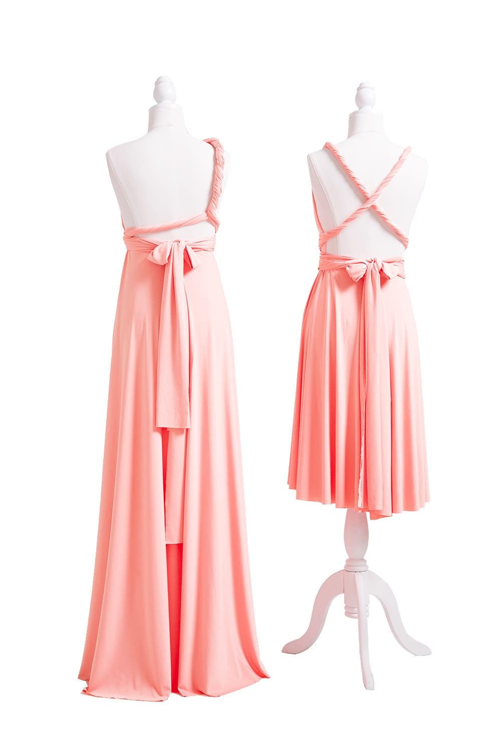 Buy Peach Coral Multiway Convertible Infinity Dress – InfinityDress.ca