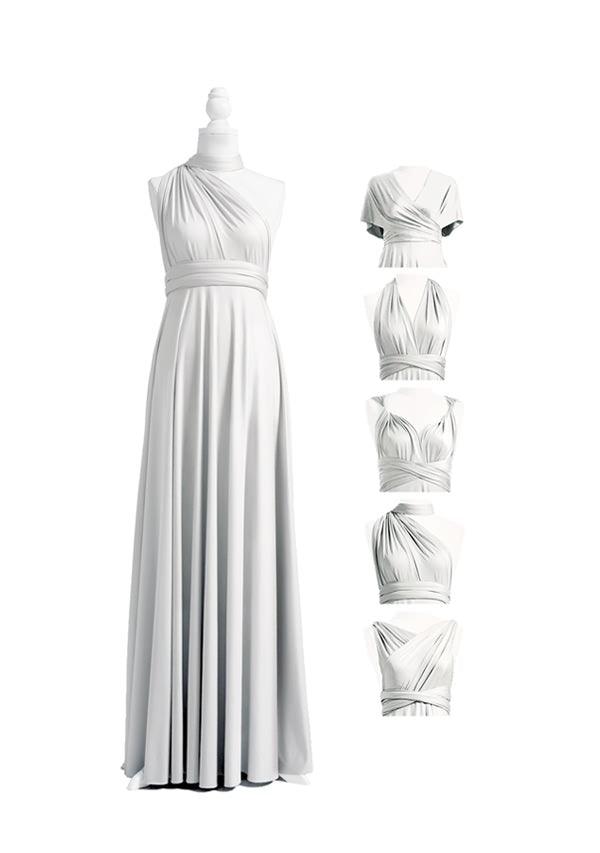 Buy Silver Grey Multiway Convertible Infinity Dress – 72Styles
